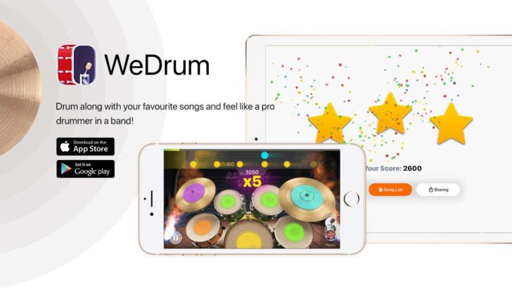 WeDrum เกมจำลองการเล่นกลองชุดไฟฟ้า ตีกลองเข้ากับจังหวะเพลงที่ชื่นชอบ