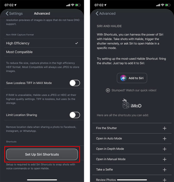 Halide ปล่อยอัปเดตใหม่ รองรับการทำงานกับ Siri Shortcuts และทำงานบน Swift 5 ลดขนาดแอปลง 50%