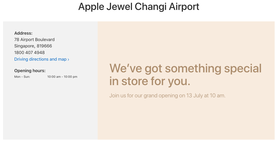 Apple เตรียมเปิด Apple Store ใหม่ใน Apple Jewel Changi Airport ประเทศ ...