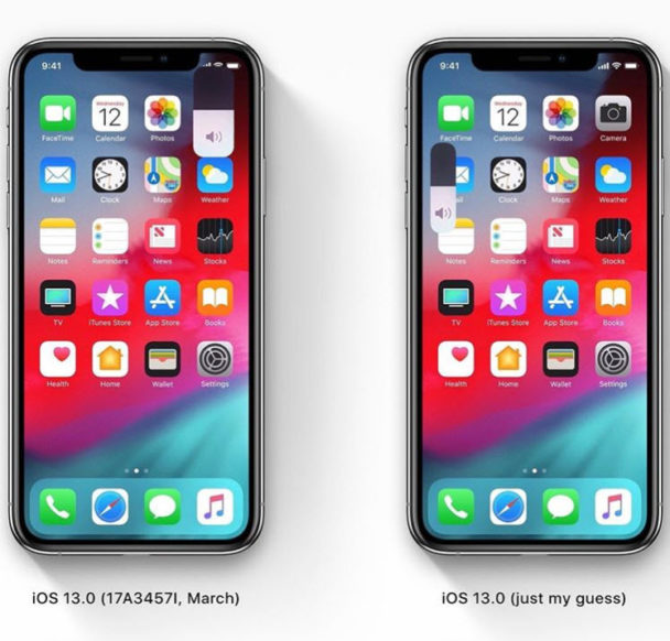 [หลุด] ภาพถ่ายหน้าจอ iOS 13 Build แรก มาพร้อมหน้าต่างเพิ่ม-ลดเสียงแบบใหม่