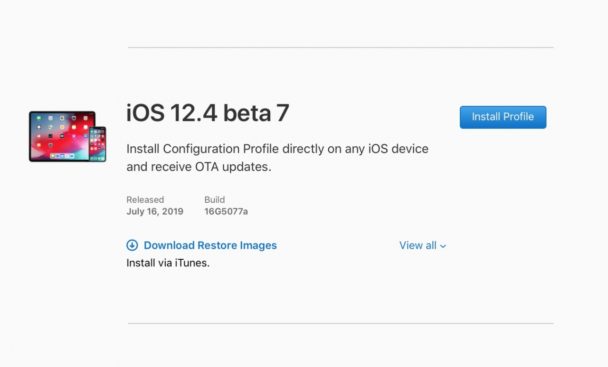 Apple ปล่อย iOS 12.4 Developer beta 7 ให้นักพัฒนาอัปเดต