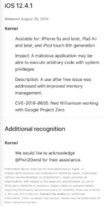 Apple ปล่อย iOS 12.4.1 ให้อัปเดต คาดปิดช่องโหว่เจลเบรค
