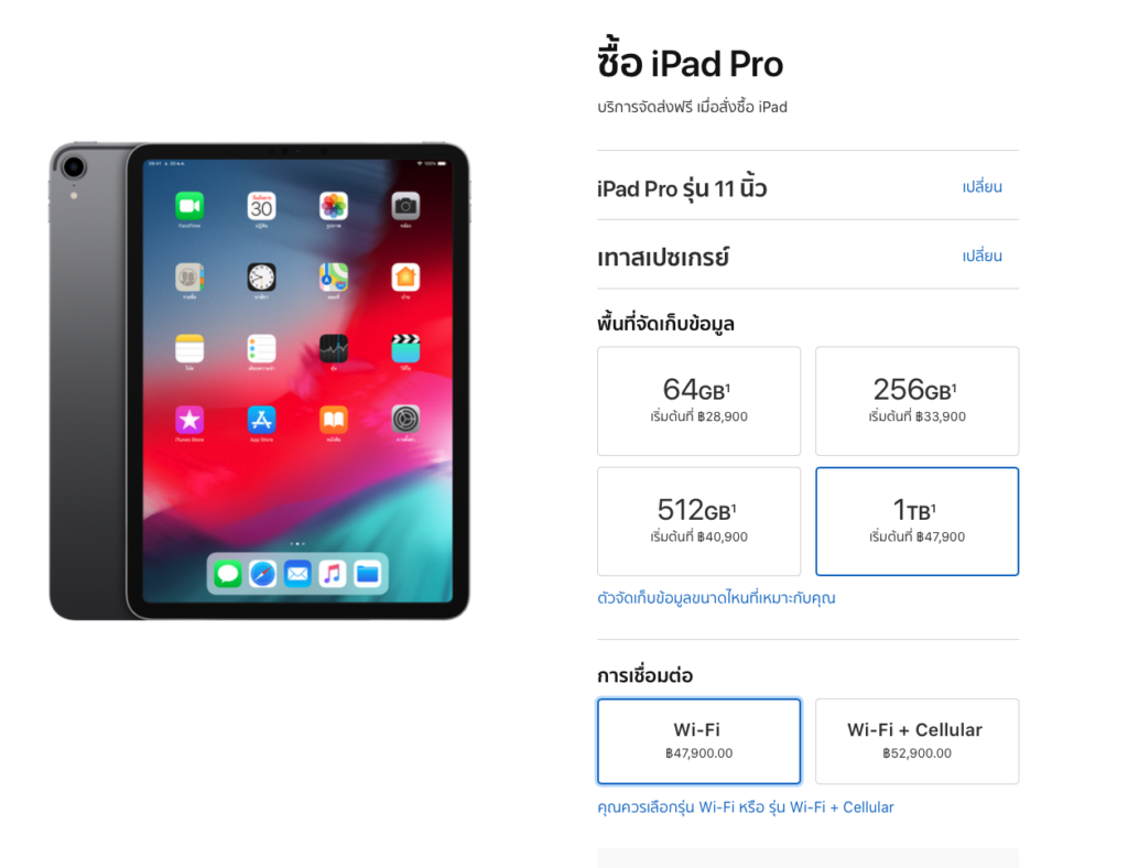 Apple ลดราคา iPad Pro ความจุ 1TB ลง 7,000 บาท