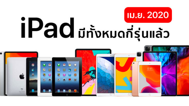 Timeline – iPad รุ่นล่าสุดตัวไหน มีกี่รุ่นแล้ว อัปเดต ต.ค. 2024