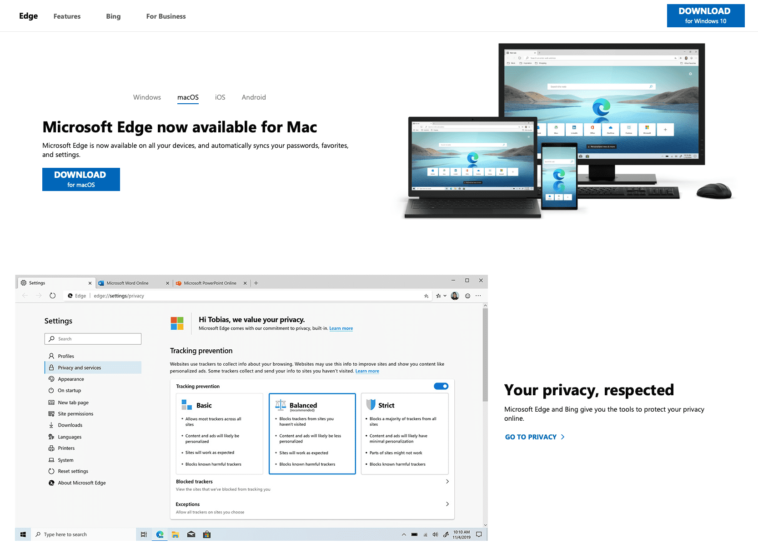 Microsoft Edge (บน Chromium) สำหรับ macOS เปิดให้ดาวน์โหลดแล้ว