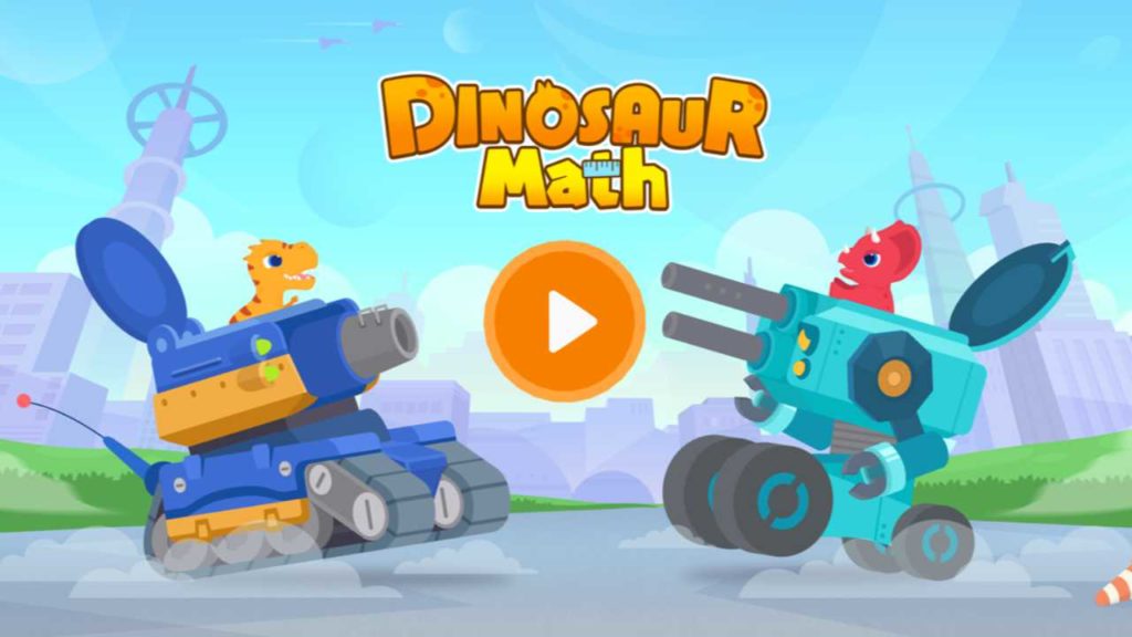 Dinosaur Math เกมไดโนเสาร์ต่อสู้ แข่งคณิตคิดไวดวลกันแบบหนึ่งต่อหนึ่ง