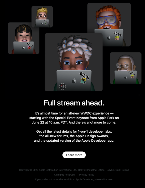 Apple ส่งบัตรเชิญร่วม WWDC 2020 Keynote