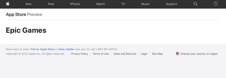 Apple ปิดปัญชีนักพัฒนาของ Epic Games แล้ว