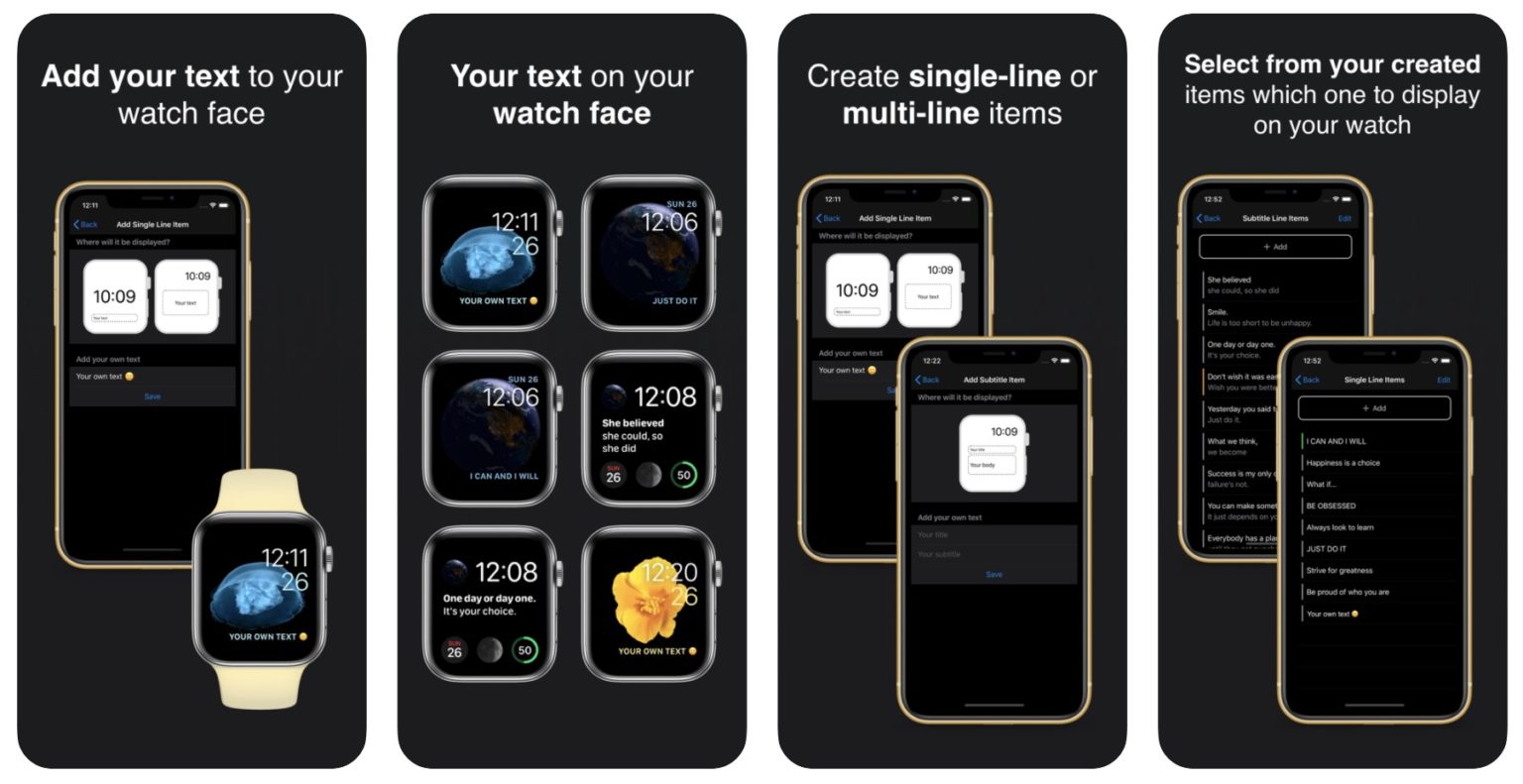 TextWatch ใส่คำคมบนหน้าปัด Apple Watch ปรับเปลี่ยนได้ตามใจชอบ