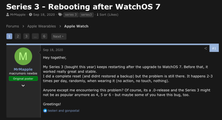 ผู้ใช้ Apple Watch Series 3 บ่นหนัก เครื่องช้า รีเซ็ตเองบ่อย หลังอัปเดต ...