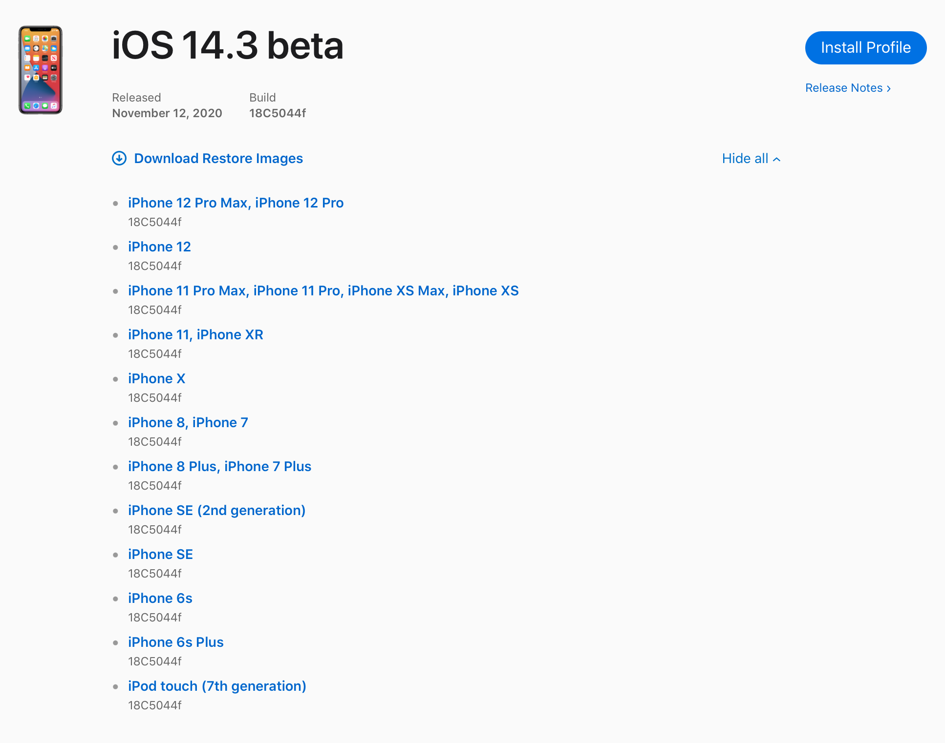 Apple ถอดอัปเดต iOS 14.3 beta ออกไป คาดว่า Server มีปัญหา