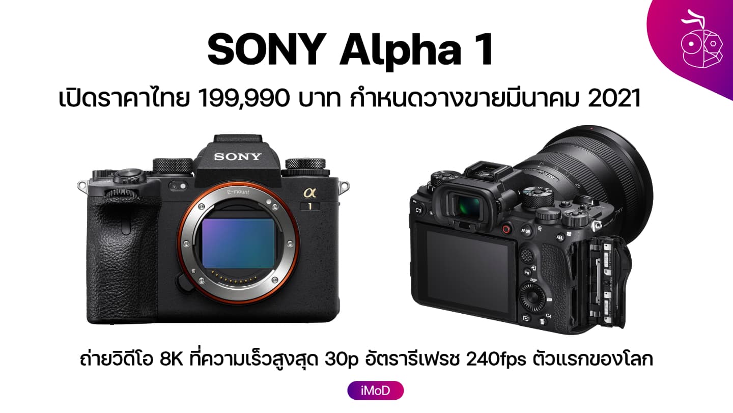 โซนี่ไทย เปิดตัวกล้องฟูลเฟรมมิเรอร์เลสระดับเรือธงรุ่น Alpha 1 อัดแน่น ...
