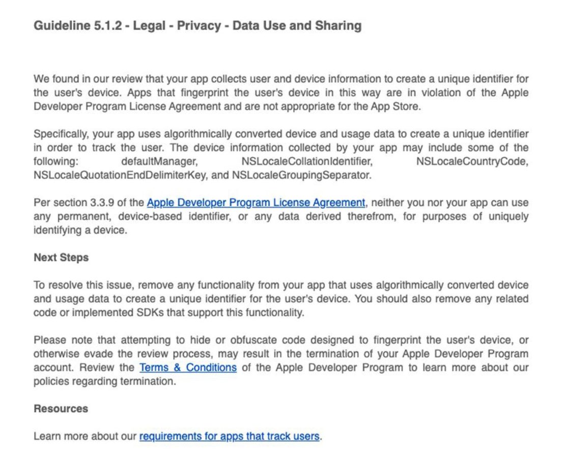 Apple เริ่มปฏิเสธแอปที่ไม่ทำตาม App Tracking Transparency (นโยบายที่จะ ... Apple เริ่มปฏิเสธแอปที่ไม่ทำตาม App Tracking Transparency (นโยบายที่จะ ...