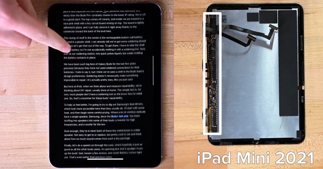 iFixit ชำแหละ iPad mini 6 เจาะลึกสาเหตุปัญหา Jelly scrolling