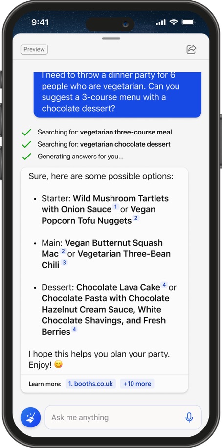 Microsoft เปิดตัว Chatgpt และ Voice Input ในแอป Bing Edge และ Skype สำหรับ Ios และ Android