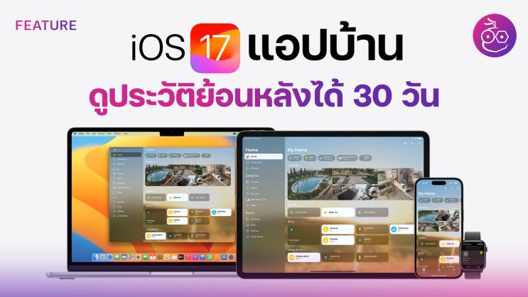 ตัวอย่างท่าทาง FaceTime Reactions ใน iOS 17