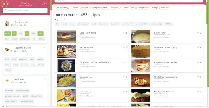 Supercook เว็บบอกสูตรทำอาหาร เพียงแค่บอกส่วนผสมที่คุณมีในบ้านตอนนี้