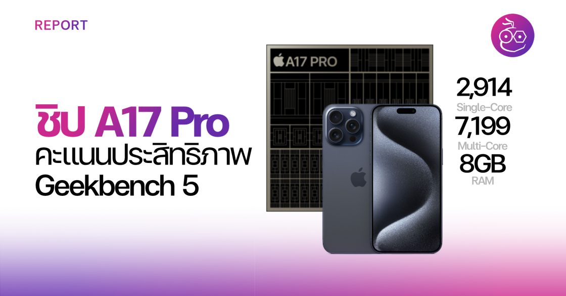 ผุดคะแนน Geekbench ของชิป A17 Pro!
