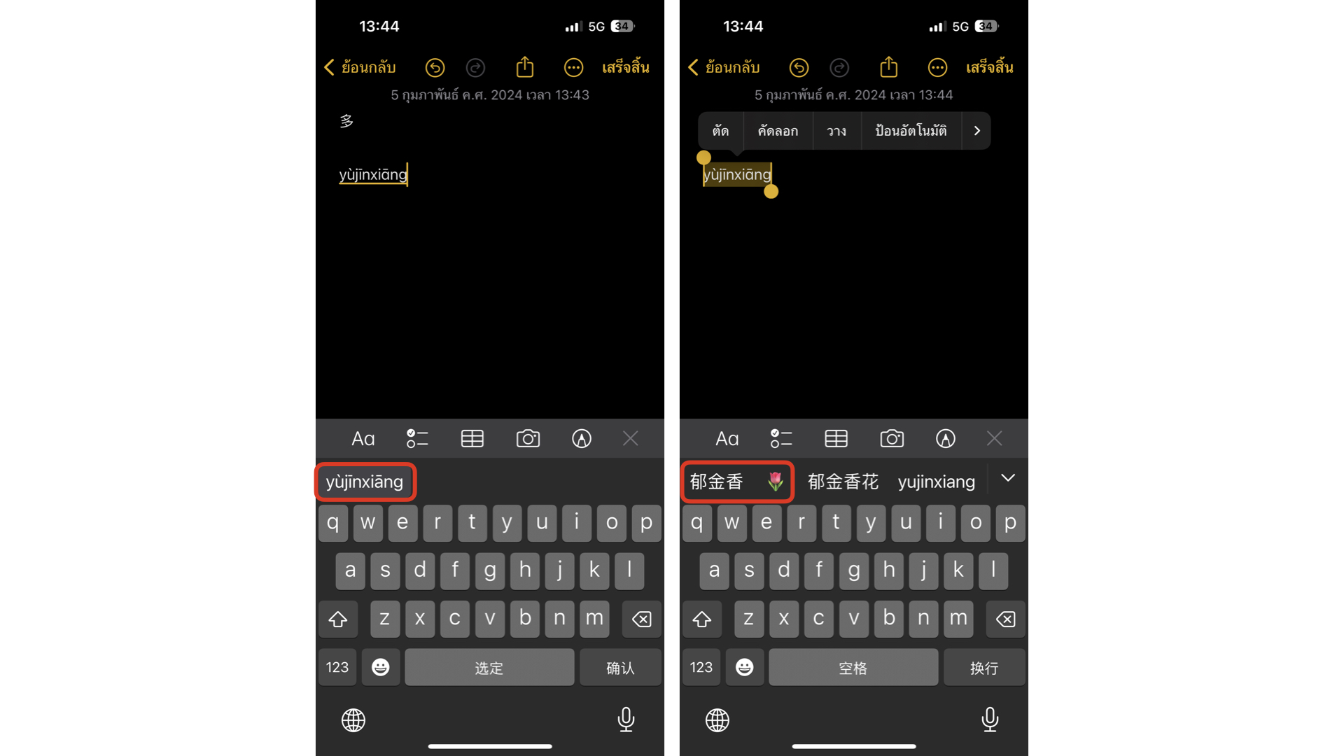 ตั้งค่าอักษรจีน & พินอิน บน iPhone, Android ไม่เป็นตาราง วรรณยุกต์มาครบ!